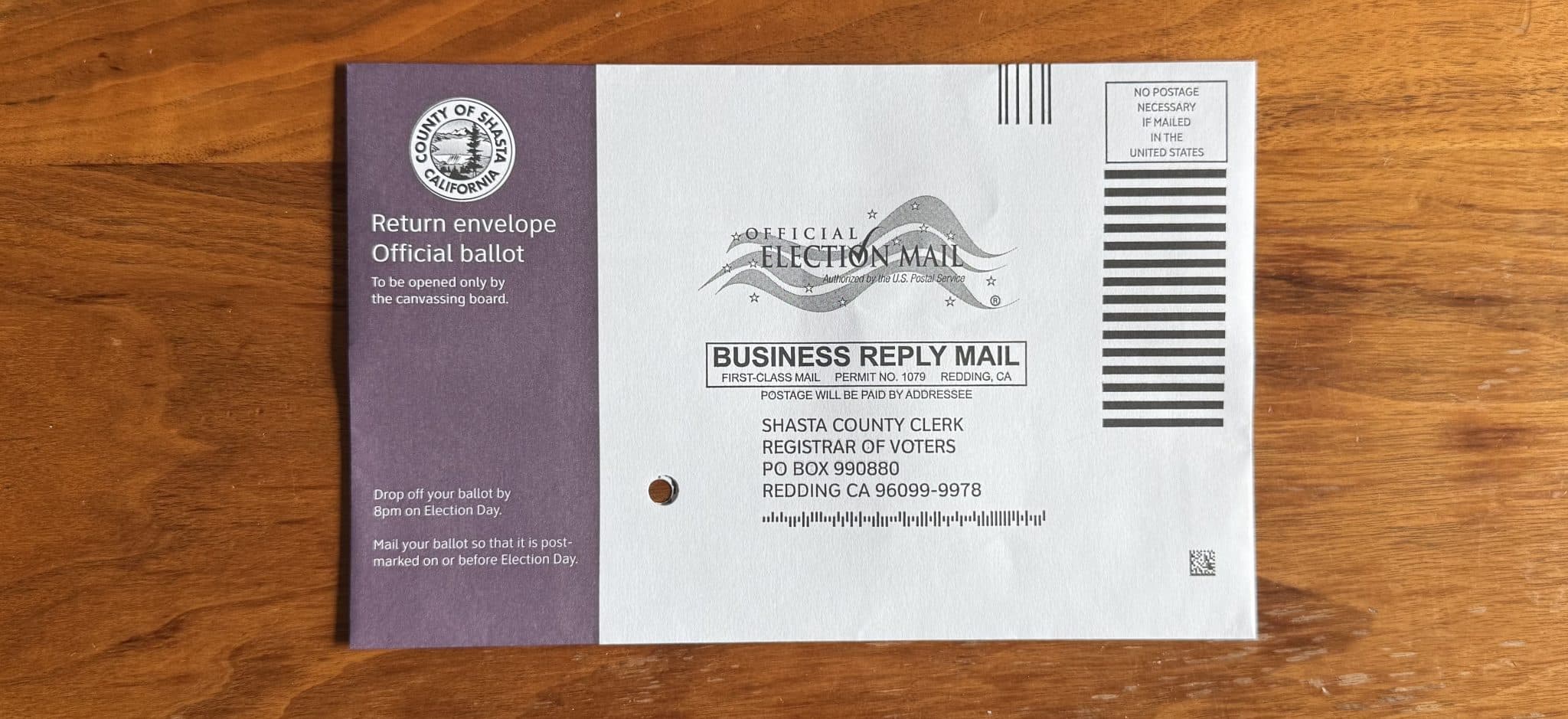 Registrar of Voters calls public attention to hole in ballot envelopes ...