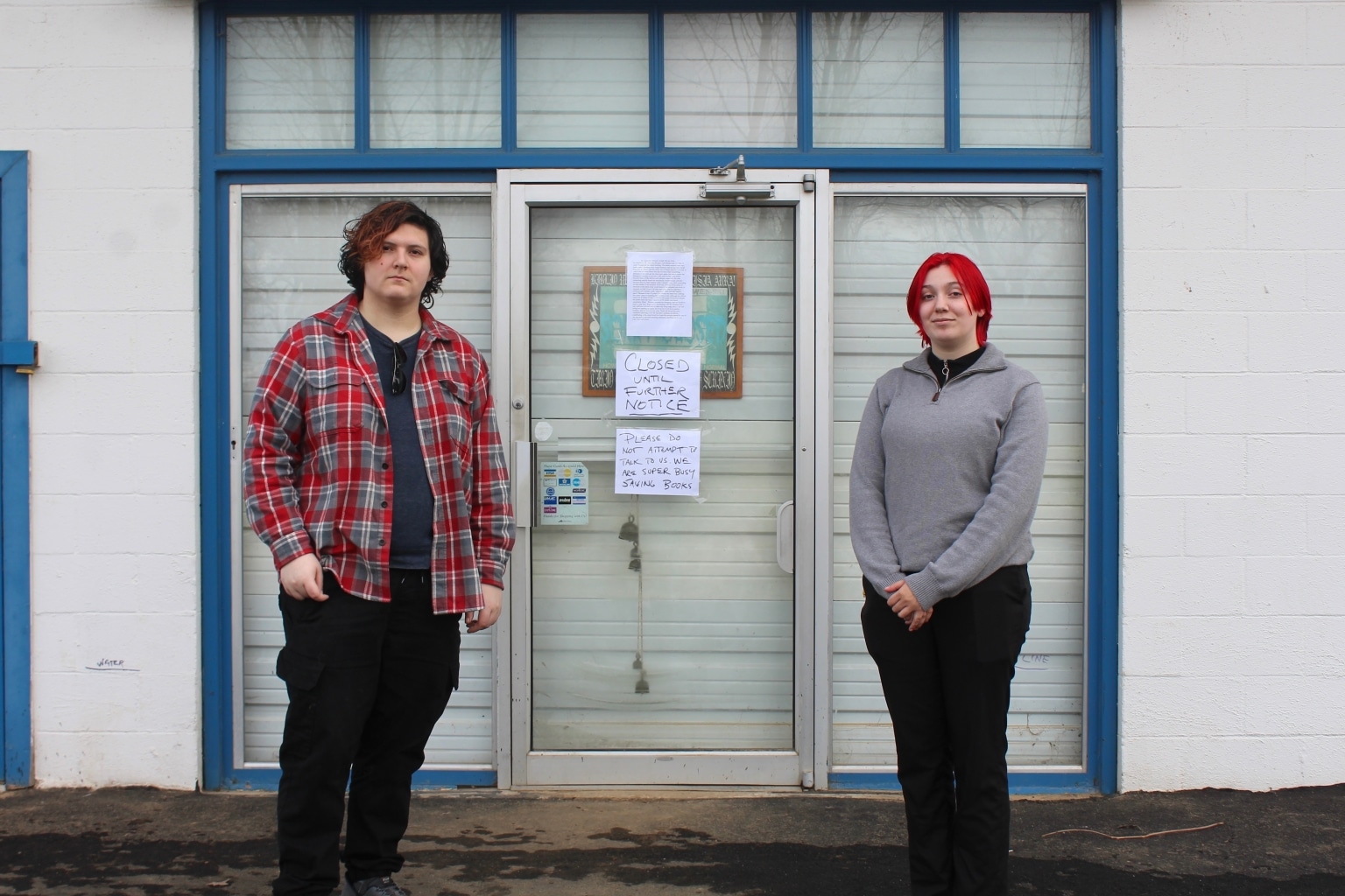 Recent flooding closed Cal’s Books. This group of young people is ...